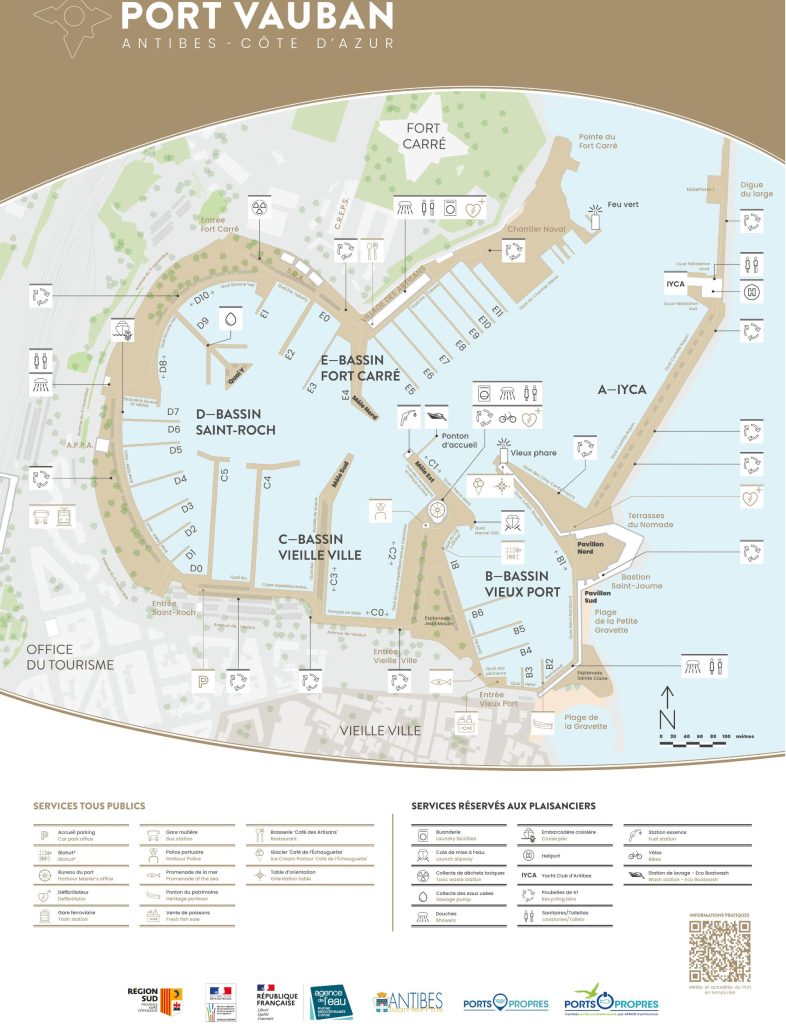 Port Vauban map - Le Port Vauban